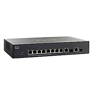 Cisco SG300-10PP-K9-NA 10-Port Gigabit PoE+ Managed Switch (Renewed)