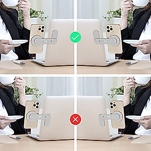 Doter MagSafe Accessories are Compatible with iPhone 14/iPhone 13/iPhone 12 Series, Universal Laptop Accessories in Order for Dual-Screen Interaction, Laptop Phone Holder for All Cell Phones