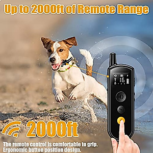 GONNLLYY Dog Training Collar, Dog Shock Collar with Electric , Vibration Beeps, Keypad Lock Mode(1-16 Levels) Rang 2000FT, IPX8 Waterproof for Large Dog/Medium Dog/Small Dog(8 lbs-150 lbs)
