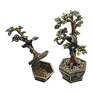 Bonsai Tree Jeweled Trinket Box with Austrian Crystals, #2
