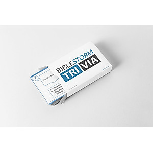 BibleStorm Fun, Educational Bible Trivia Card Game - Flashcards for Bible Study - 50 Questions with Multiple Scripture References per Answer - Play by Yourself or with Family and Friends