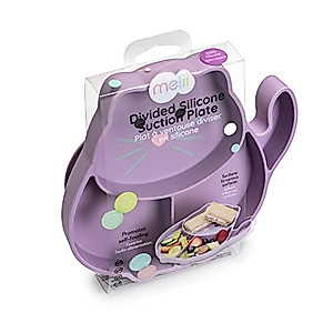 melii Divided Silicone Suction Plate - 100% Silicone, for Baby + Toddlers – BPA Free, Dishwasher & Microwave Safe (Cat)