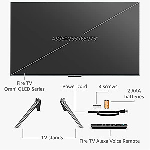 All-new Amazon Fire TV 55" Omni QLED Series 4K UHD smart TV, Dolby Vision IQ, Local Dimming, hands-free with Alexa