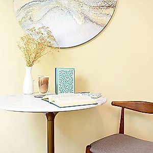 CNK Book Ends Bookends for Book Shelves, Metal Book Ends for Home Office Heavy Books, Book Shelf Holder, Home Decorative, Book Stoppers, Book Holder, Set of 2 White Infinite Leaves Bookends