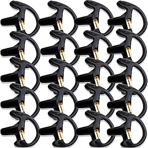 Lsgoodcare 20Pcs Replacement Earmold Earbud Left Ear Piece Compatible for Motorola Kenwood Midland Two Way Radio Acoustic Coil Tube Earpiece - Silicone Walkie Talkie Earmould Ear Buds Black Medium