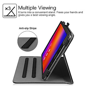 Fintie Case for Asus ZenPad 3S 10 Z500M / Z10 ZT500KL - Multi-Angle Viewing Folio Stand Cover with Pocket for ZenPad 3S 10 / Verizon Z10 9.7-Inch Tablet (Black)