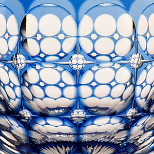 Kagami Crystal (Edo Kiriko Cold Sake Cup Traditional Craftsmen Nabeya Satoshi 80cc T535-2684CCB