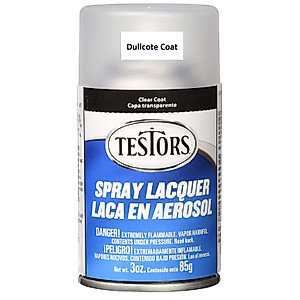 Testors Spray Enamel, Clear Dullcote Coat and Clear Glosscote Coat, Two 3oz Cans of Each with Make Your Day Paint Brushes