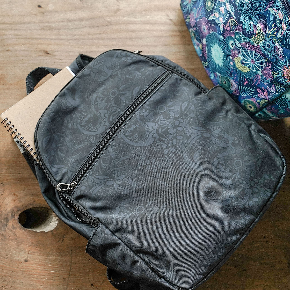 Sakroots womens Eco-twill Sakroots Larchmont Backpack in Eco Twill, Black Spirit Desert, One Size US