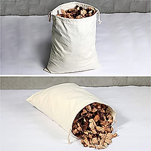 Muka Personalized Canvas Laundry Bag Extra Large Duffle Bag Drawstring Cotton Bag Beige - 1 Pack-39" x 55"