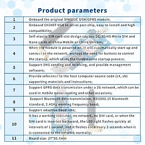 EC Buying SIM800C USB to GSM Module Quad-Band GSM/GPRS Wireless Module Integrated USB to Serial Chip GSM/GPRS 850/900/1800/1900MHz Support 2G/3G/4G Micro SIM Card/Bluetooth/SMS Data Transmission