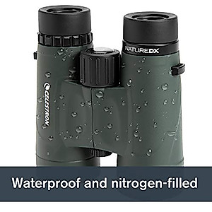 Celestron – Nature DX 8x42 Binoculars with Bonus Lens Cleaning Kit – Outdoor and Birding Binocular – Fully Multi-Coated Optics with Phase Coated Prisms – Rubber Armored – Fog & Waterproof Binoculars