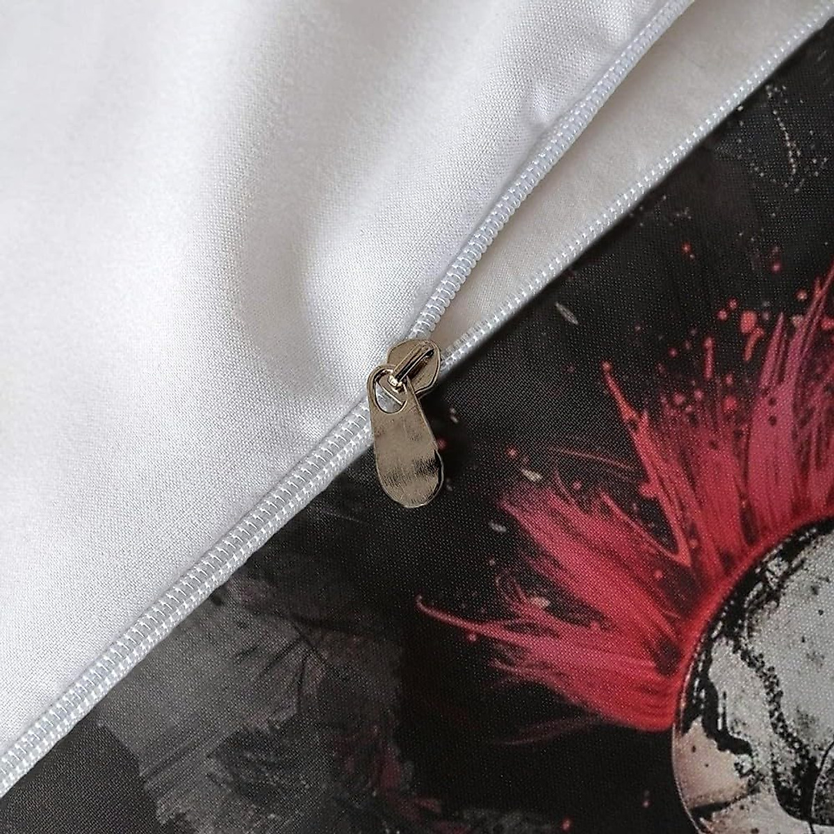 Aimery Punk Rock Duvet Cover Set - Soft and Breathable, Microfiber Comforter for All Seasons with Bold Punk Rock Designs (King (104"x90"),04)