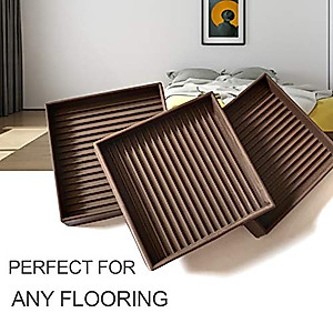 Yelanon Furniture Coasters,8 Pcs 3” Furniture Caster Cups - Non Slip Furniture Pads Hardwoods Floors - Non Skid Furniture Grippers, Rubber Feet, Anti Slide Floor Protector for Bed Couch Stoppers