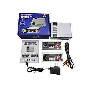 Generic Retro Wireless Video Game Console Classic Handheld Mini PC Game Player Built in 620 Games Dual Controller AV TV Game Machine for Kids,Children,Adult,Grey,18x14x7cm