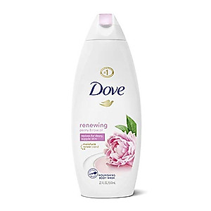 Dove Body Wash 100% Gentle Cleansers, Sulfate Free Peony and Rose Oil Effectively Washes Away Bacteria While Nourishing Your Skin, 22 Fl Oz (Pack of 4)