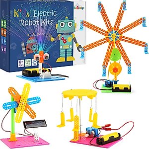 STEM Kit for Girls, Kids Crafts 8-12 Boys, Science Projects Activities Electronic Building Kits 6-8, 4-in-1 Craft Sets for Girl Engineering Toys, DIY Electronics Gifts Age 6 7 8 9 10 11 12 Year Old