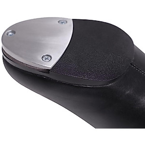 Jazz Tap Shoes for Woman: Leather Lace Up Tap Dance Shoes for Girls and Adult - Flat Heel Split Sole Tap Jazz Shoes for Boys and Man Black