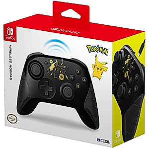 Hori Nintendo Switch Wireless HORIPAD (Pokemon: Black & Gold Pikachu) By - Officially Licensed By Nintendo and the Pokemon Company International - Nintendo Switch