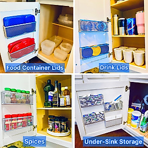 Slim Caddy LARGE + Middy Caddy Bundle | Cabinet Door Organizer | Kitchen Cabinet Organizer, Makeup Cabinet Storage, Spice Rack Organizer for Cabinet, and More!