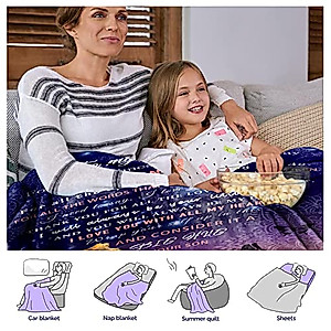 YRAQLVU Gifts for Mom, Mom Birthday Gift from Son, Soft Cozy Flannel Fleece Blanket with Letter Filled with Gratitude for Mother, for Mom, to My Mom Throw Blanket 50" x 60"