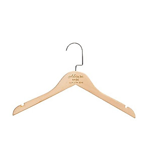 Joyforisa Bridal Hanger, Custom Name Wedding Hanger, Personalized Date Bride Hanger, Wooden Hangers for Wedding Dress, Wedding Dress Bridal Gift