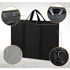 SIRUITON Folding Table Storage Bag, Portable Carry Bag for Folding Picnic Tables with Reinforcing Plate & Shoulder Strap, 600D Heavy Duty Extra Large Moving Bags with Zippers（Bag only）