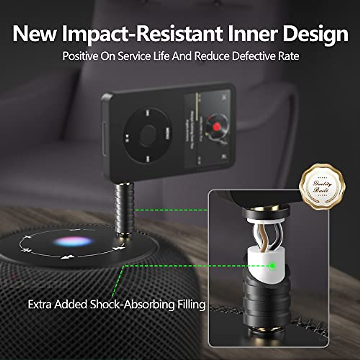 KOOPAO 3.5 to 3.5 Male to Male Plug Adapter, 3.5mm Male Jack Audio Double Sided Aux Adapter, Headphone 3.5mm Coupler Connector for Bluetooth Receiver, Car Stereo, Amp (3 Pack)