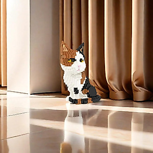 Larcele Cat Micro Building Blocks Animal Set, DIY Mini 3D Building Toy Bricks,1191pcs KLJM-05 (Cat, Model1979)