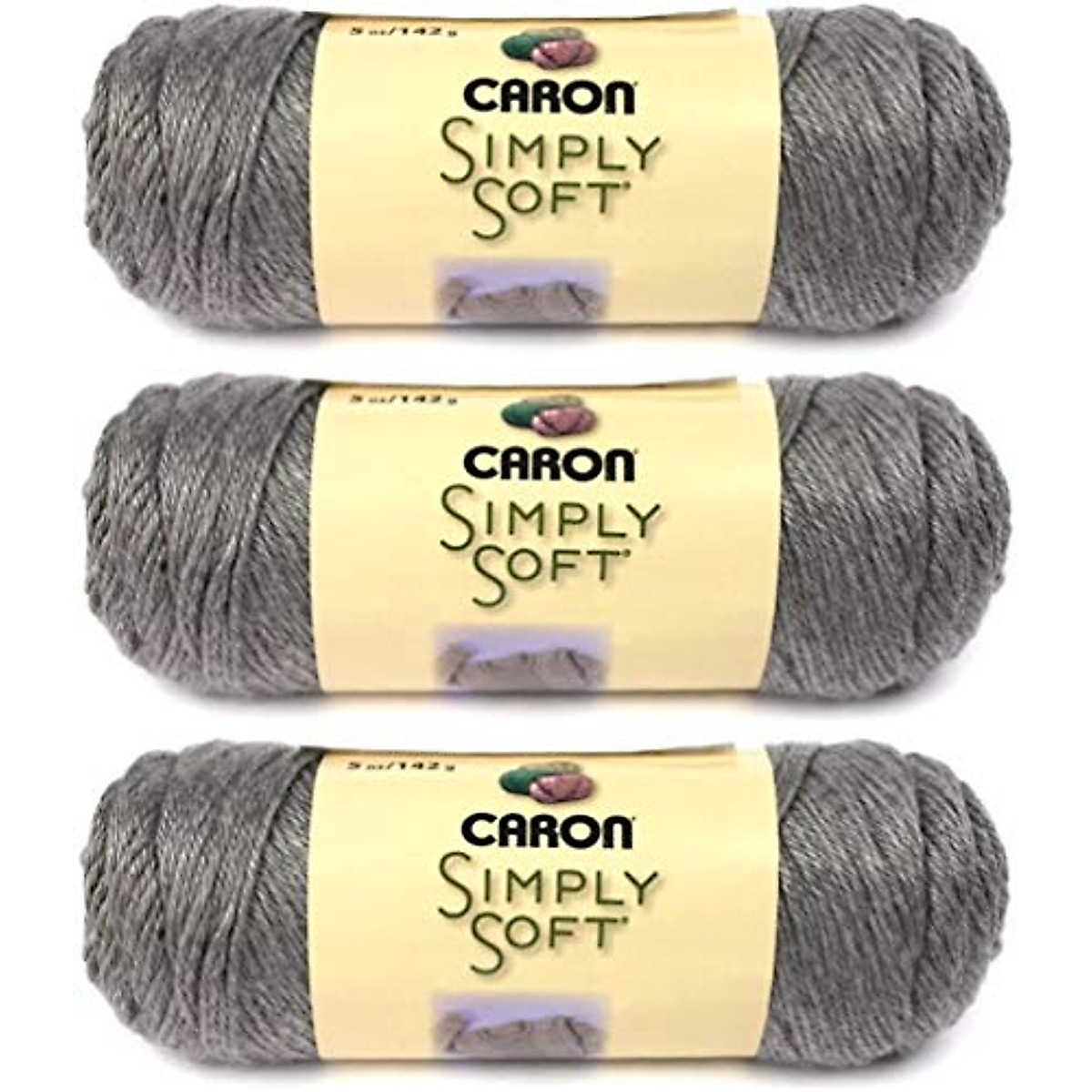 Simply Soft Heather Yarn-Soft Grey (3-pack)