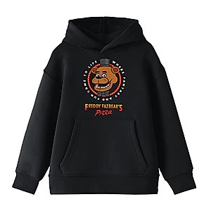Youth Boys Five Nights at Freddy's Horror Game Black Hoodie-Medium