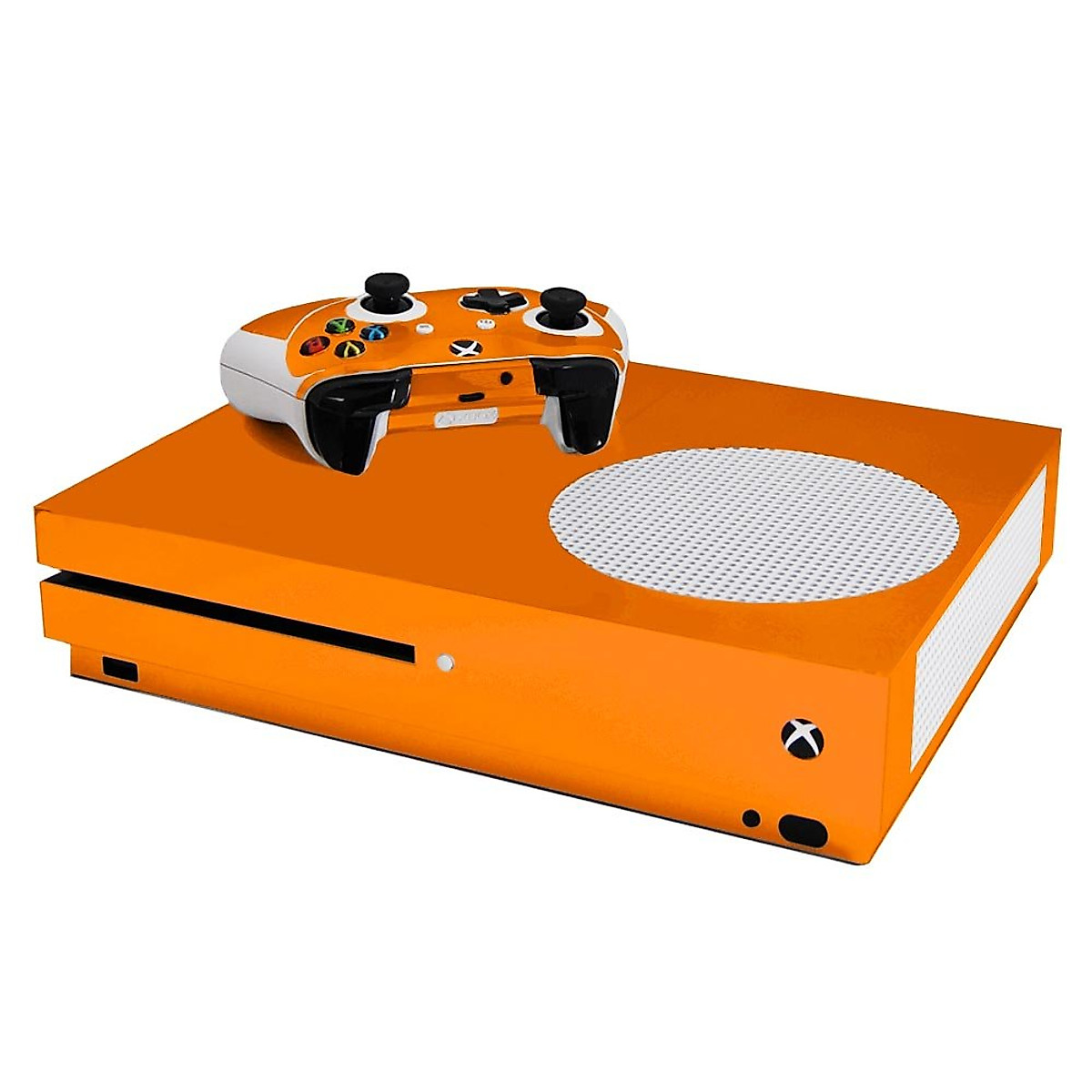 Citrus Orange - Vinyl Decal Mod Skin Kit by System Skins - Compatible with Microsoft Xbox One Slim (XB1 Slim)