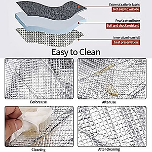 HexinYigjly Lunch Bag Insulated, Lunch Box Bag, Reusable Lunch Tote Bag, Lunch Box Container Bag Insulated for Women, Men, Work, Office, Travel - Blue