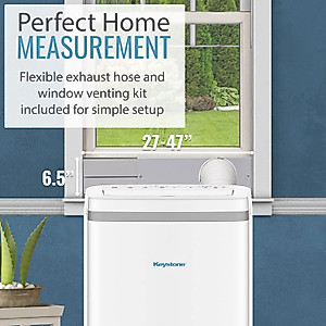 Keystone 13,000 BTU Portable Air Conditioner and Heater with Smart Remote Control & Dehumidifier Function, Quiet Compact Portable AC & Heater Combo for Living Room & Small Rooms up to 450 Sq. Ft