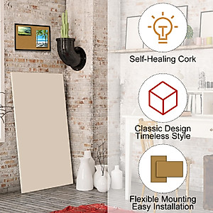 OWLKELA Cork Board Bulletin Board 17.7"X 13.3", Vision Board, Notice Pin Board, Ideal for Office & Home Decor, School Message Board or Vision Board