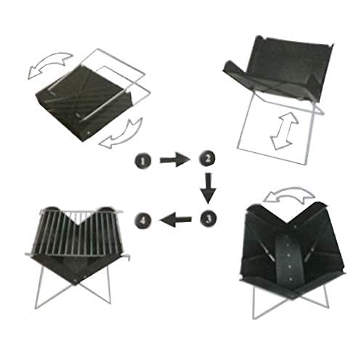 Mini Tabletop Charcoal Grills, Portable BBQ,Fire Pit Bowl, Foldable Heavy Duty Camping Stove, Hibachi Grill, for Indoor and Outdoor Wood Burning, Car Traveling, Backpacking and Picnic