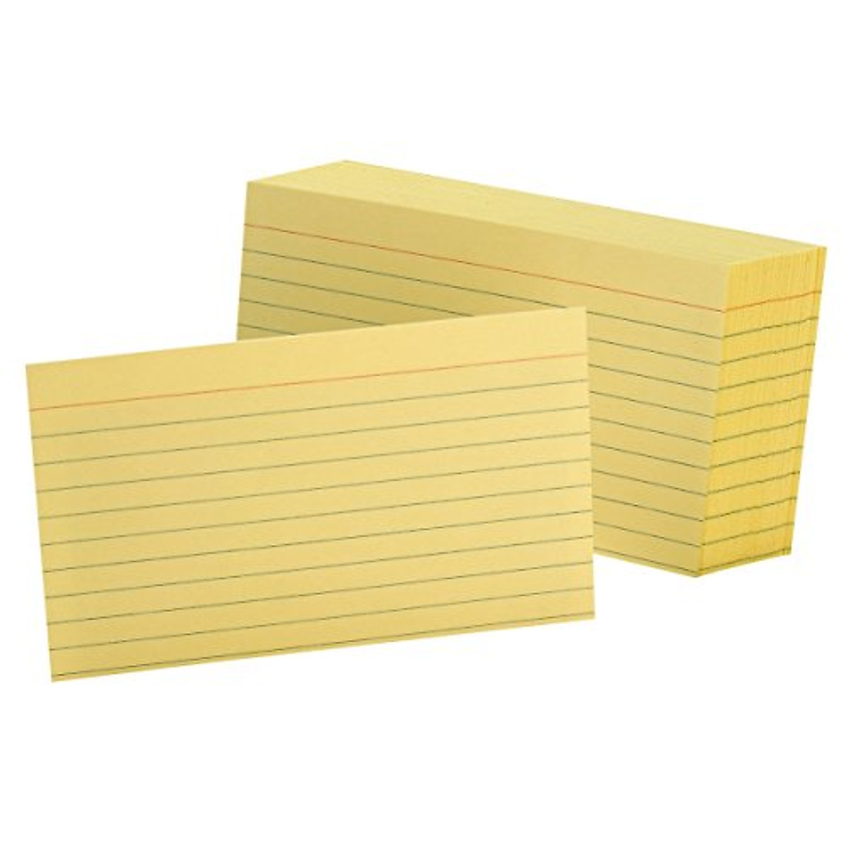 Oxford Ruled Color Index Cards, 3" x 5", Canary, 100 Per Pack (7321 CAN)