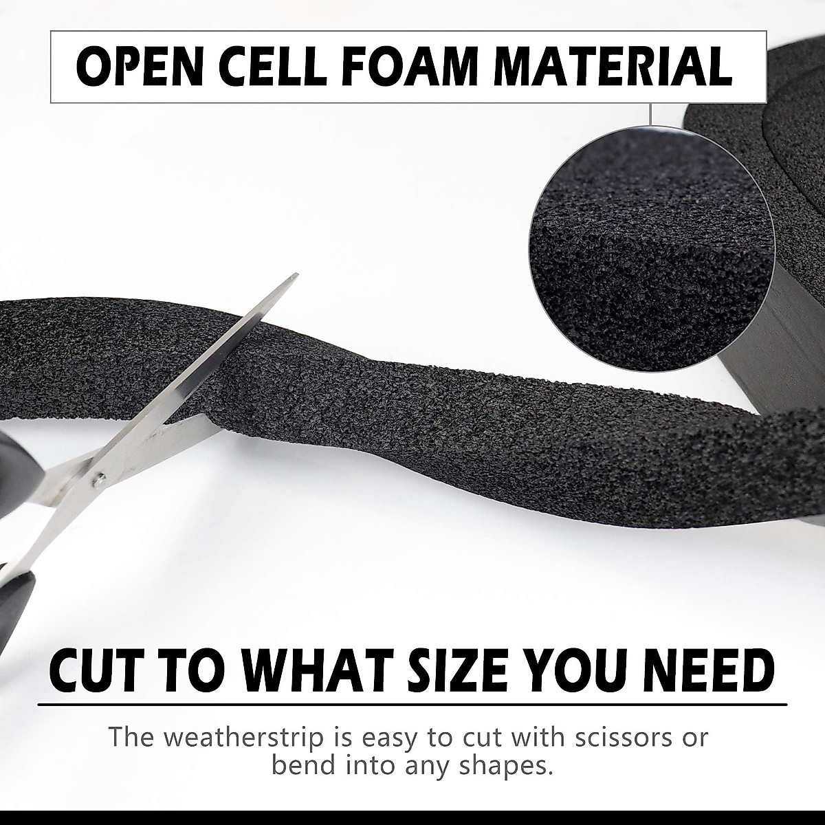 BJADE'S Air Conditioner Weatherseal Tape,Window AC Foam Seal Insulating Strip,2 X 1 Inch 6.5ft Air Conditioner Insulation Foam Strip.
