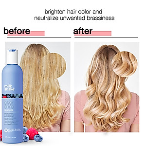 milk_shake Silver Shine Purple Shampoo for Blonde Hair - Blonde Shampoo for Brassy Hair 100% SLES-Free 1.7 Fl Oz