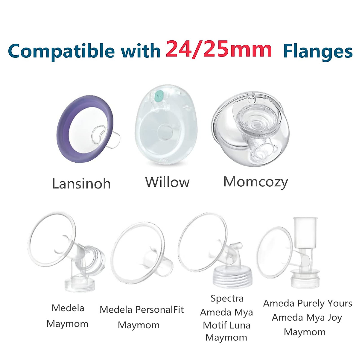 NAGRAN Flange Insert 19mm Parts,Suitable for S9/S12/S9Pro/S12pro,Wearable Breast Pump Parts Replace,Milk Collector 24mm Universal (19mm)