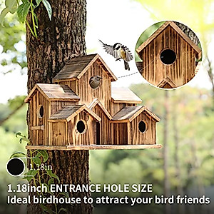 Bird House,Bird Houses for Outside Clearance,Bird House for Outside,Room for 6 Bird Families in Each,Large Bird House for Garden/Courtyard/Backyard Decor,Handmade Hummingbird House