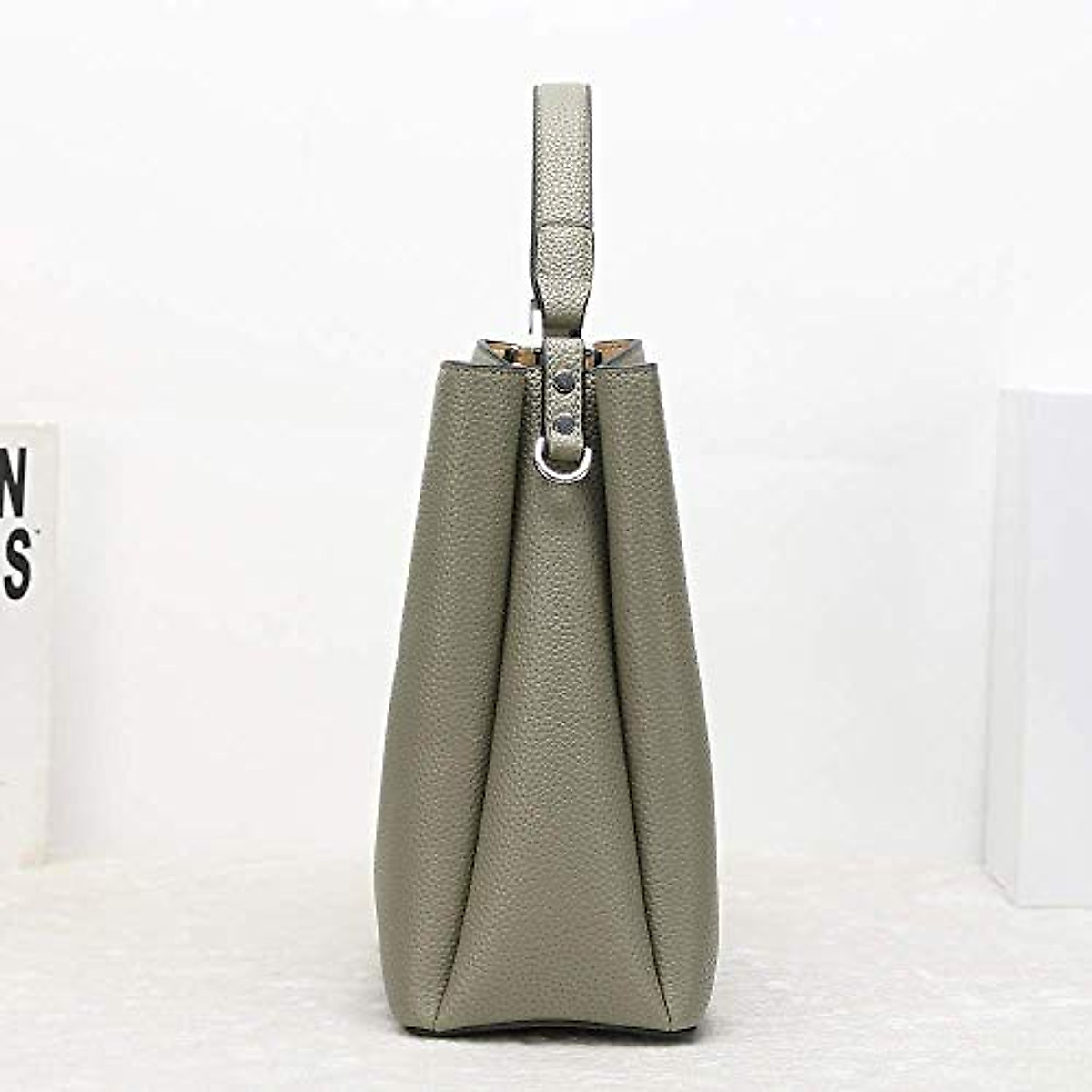 Hand Bag, Stylish Small Tote, with charm item, MS3502 (Black)