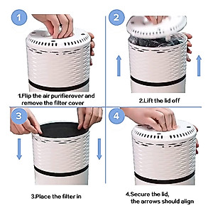 ThingRay LV-H132 Replacement Filter Compatible with LEVOIT LV-H132-RF,3 in 1 Pre-Filter,H13 True HEPA,Activated Carbon Filter,2 HEPA & 4 Carbon Filter