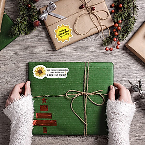 Muminglong 1.5 Inch I Hope This Package Brightens Yours Sunflower Sticker,Thank You Sticker, Small Business, Handmade Sticker,Packaging Sticker, 500 PCS