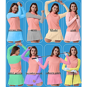 COOUV Summer Ice Silk Cooler UV-Resist UPF50+ Athletic Shawl Arm Sleeves Golf Sports Shrug Sun Protection Stretchy, Black, Medium