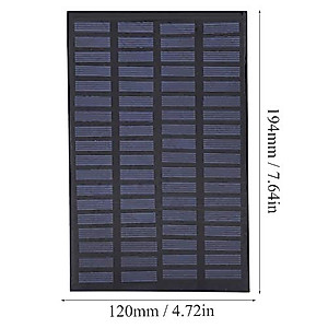 01 Solar Battery Charger, 2.5W 18V Solar Panel Polycrystalline Silicon for Outdoor for DIY Power Charger