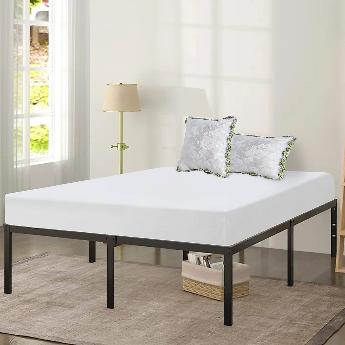 King Mattress, 8 Inch Gel Memory Foam Mattress for Back Pain Relief, Medium Firm King Size Mattress in a Box with Washable Cover & Motion Isolation