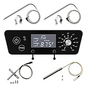Replacement Parts Digital Thermostat Control Board Kit for Pit Boss Pro Series 4 Vertical Smoker Grill Compatible with Pit Boss P7-4.5 PBV4PS1 with RTD Temp Sensor,2pcs Meat Probe,Igniter Hot Rod