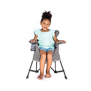 Baby Delight Go with Me Jubilee Deluxe Portable Chair | Indoor and Outdoor | Sun Canopy | Grey