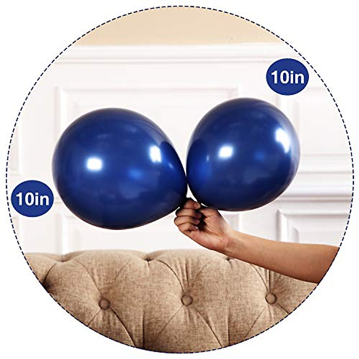 Navy Blue Balloons 100 Pack 10 Inch Party Balloons Navy Blue Latex Balloons for Weddings, Birthday Party, Bridal Shower, Party Decoration (Navy Blue, 10 Inch)